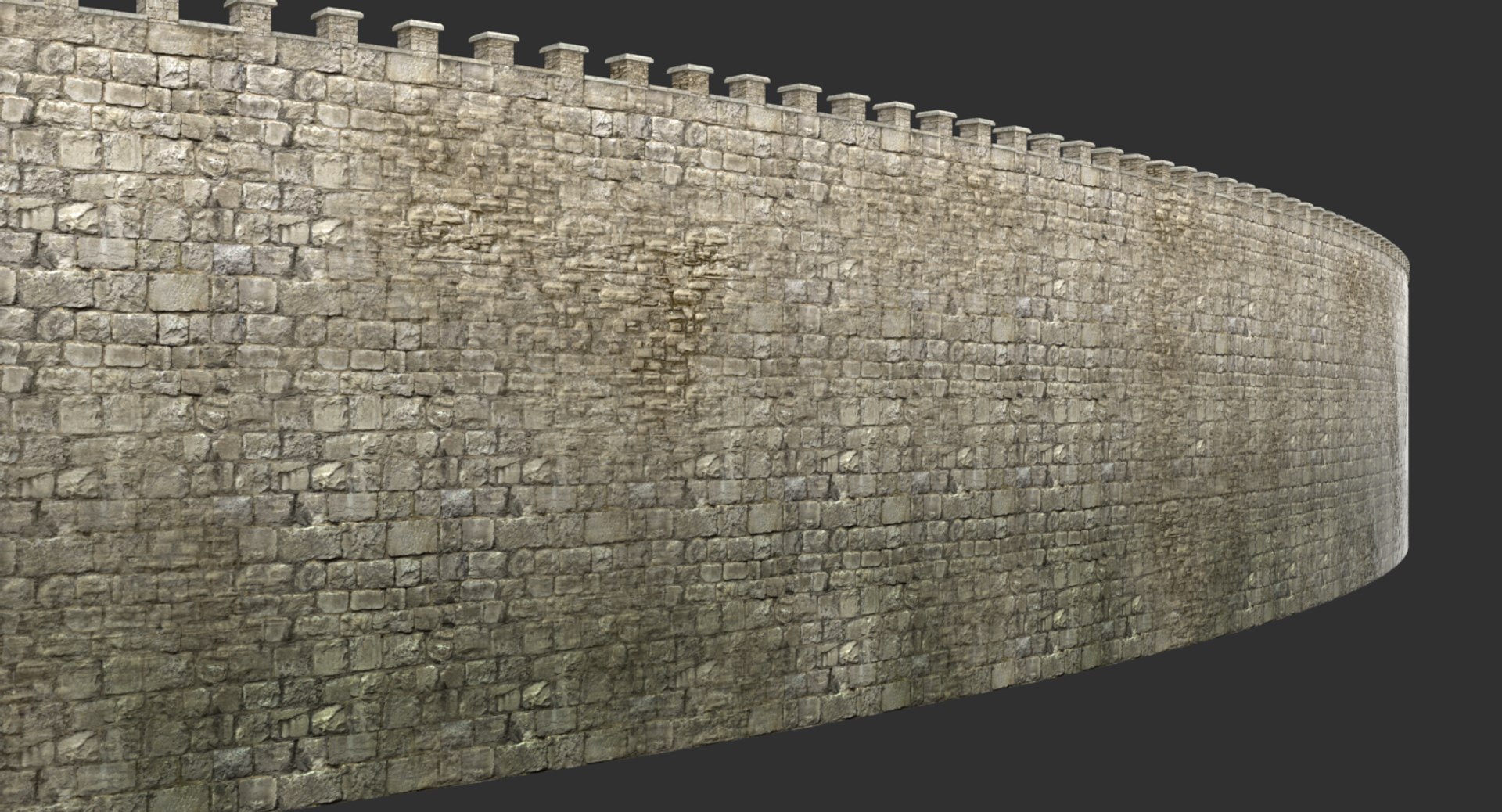 Blender Wall Medieval 3D Model - TurboSquid 1336876