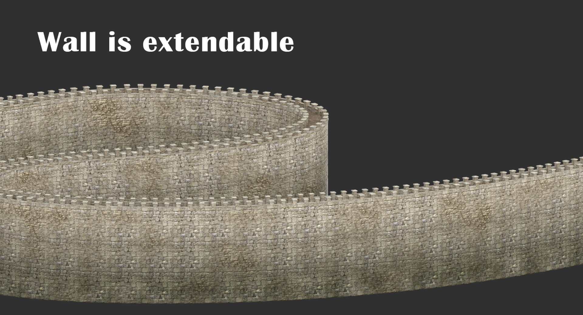 Blender Wall Medieval 3D Model - TurboSquid 1336876
