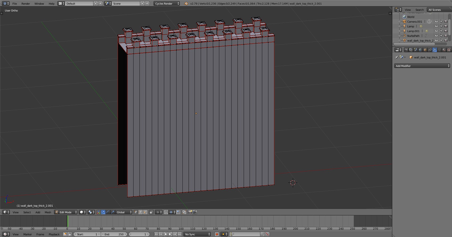 Blender Wall Medieval 3D Model - TurboSquid 1336876