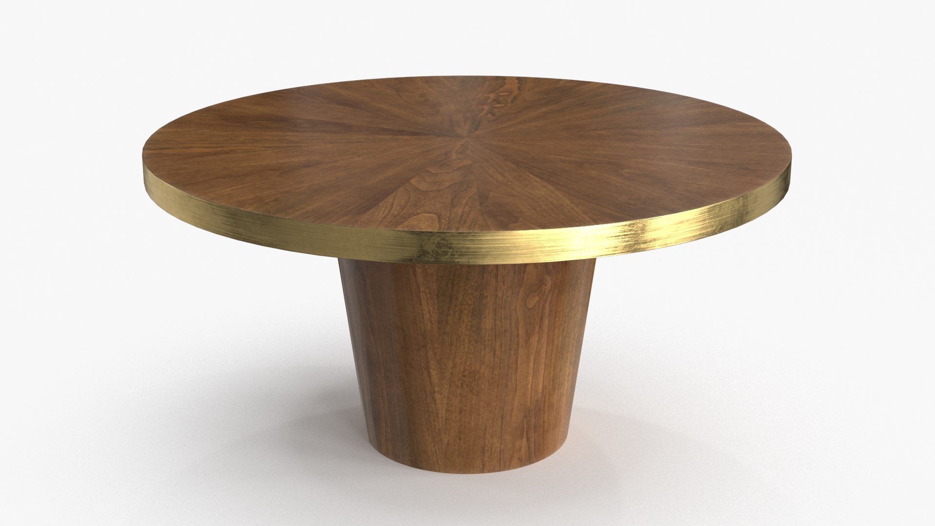 Round Wooden Table 3D - TurboSquid 2240685