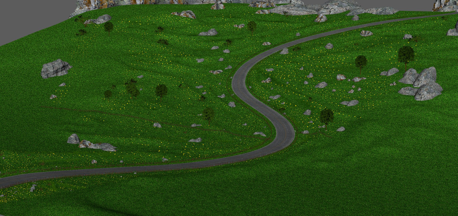 Road Cartoon Toon 3D Model - TurboSquid 1320989