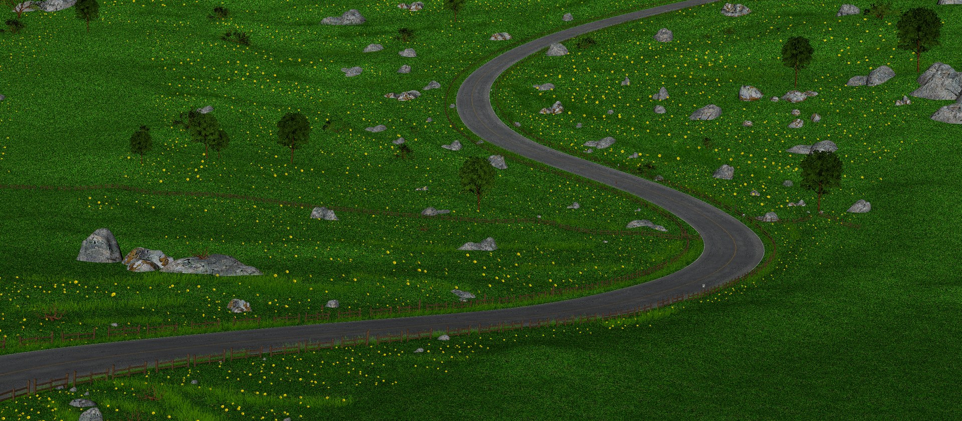 Road Cartoon Toon 3D Model - TurboSquid 1320989
