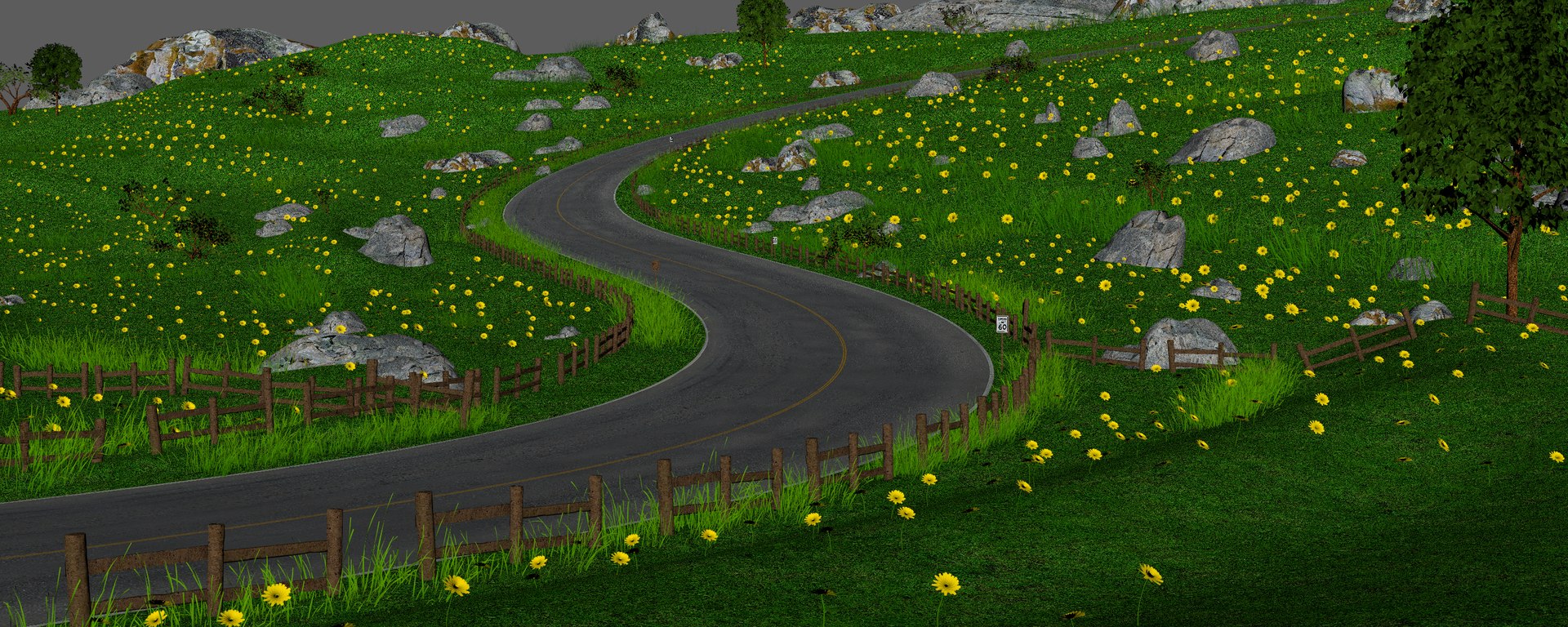 Road Cartoon Toon 3D Model - TurboSquid 1320989
