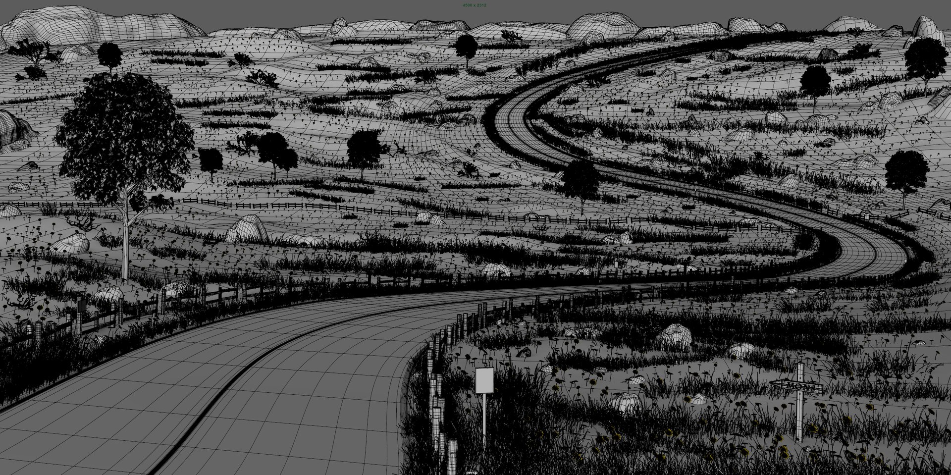Road Cartoon Toon 3D Model - TurboSquid 1320989