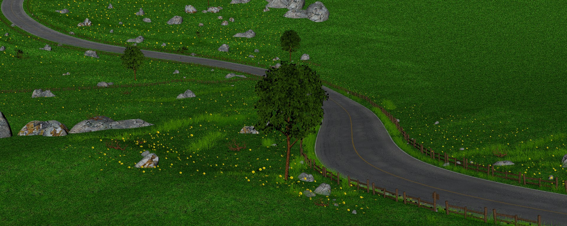 Road Cartoon Toon 3D Model - TurboSquid 1320989