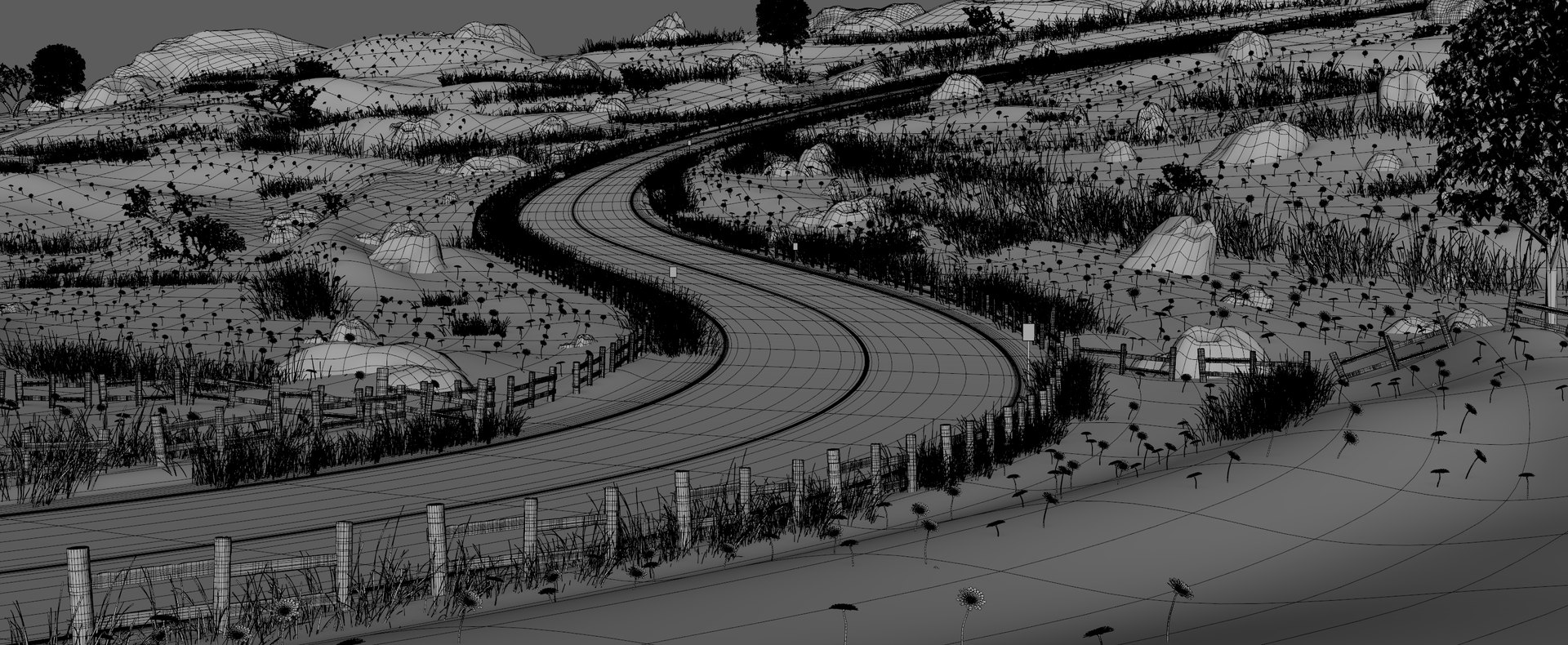 Road Cartoon Toon 3D Model - TurboSquid 1320989