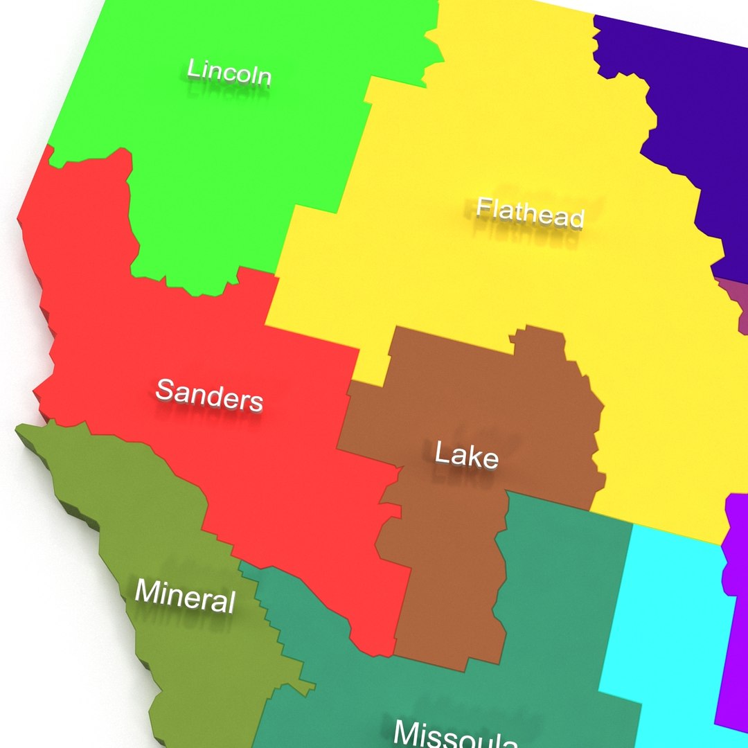 3d Montana Counties