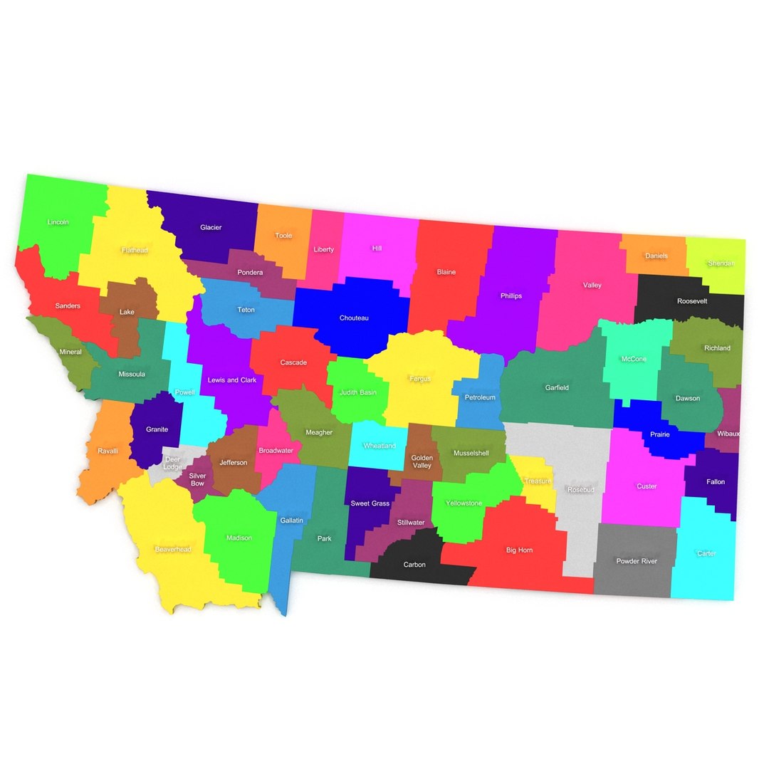 3d Montana Counties