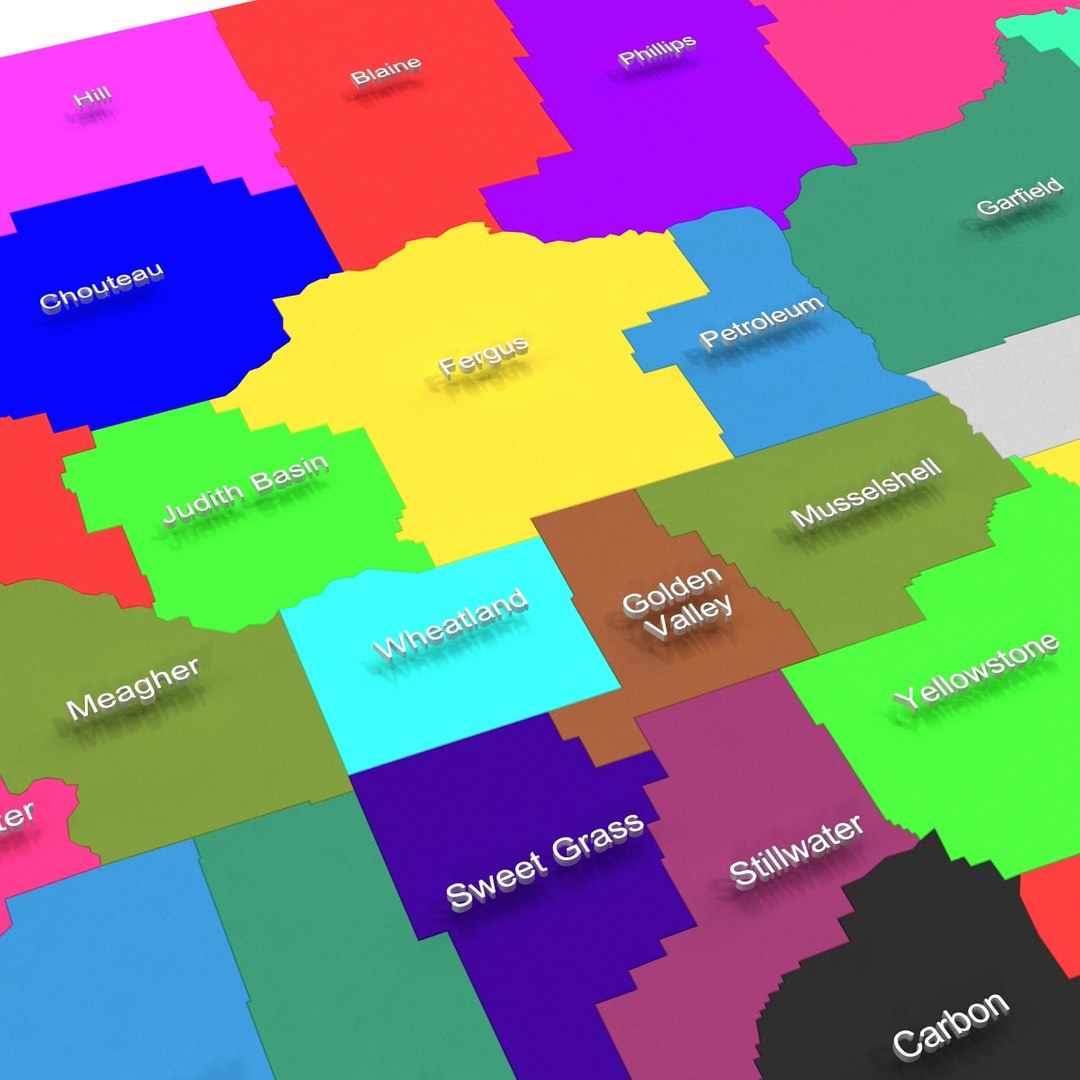 3d Montana Counties