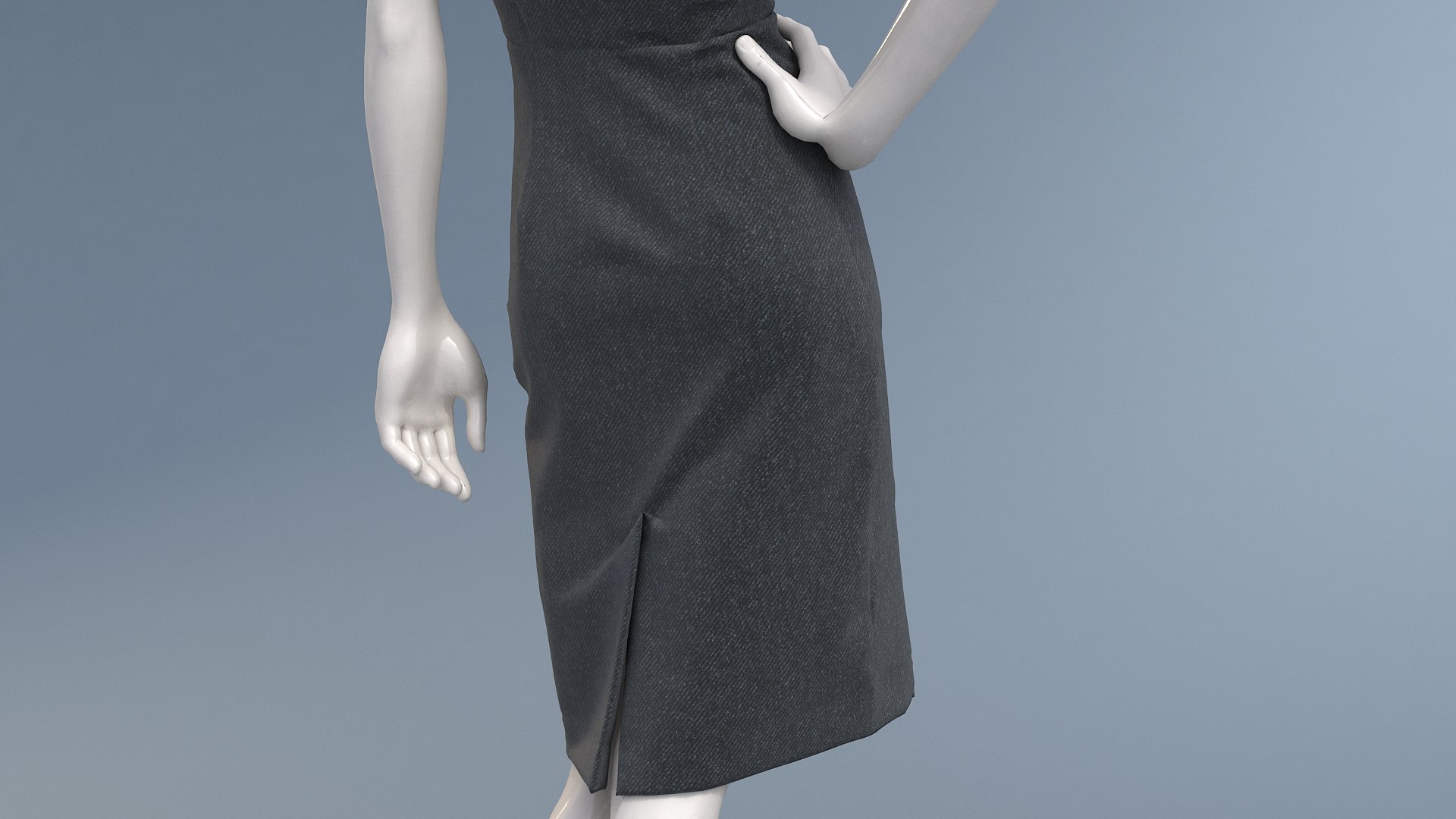 3D Sheath Dress With Relief Seams Model - TurboSquid 2147462