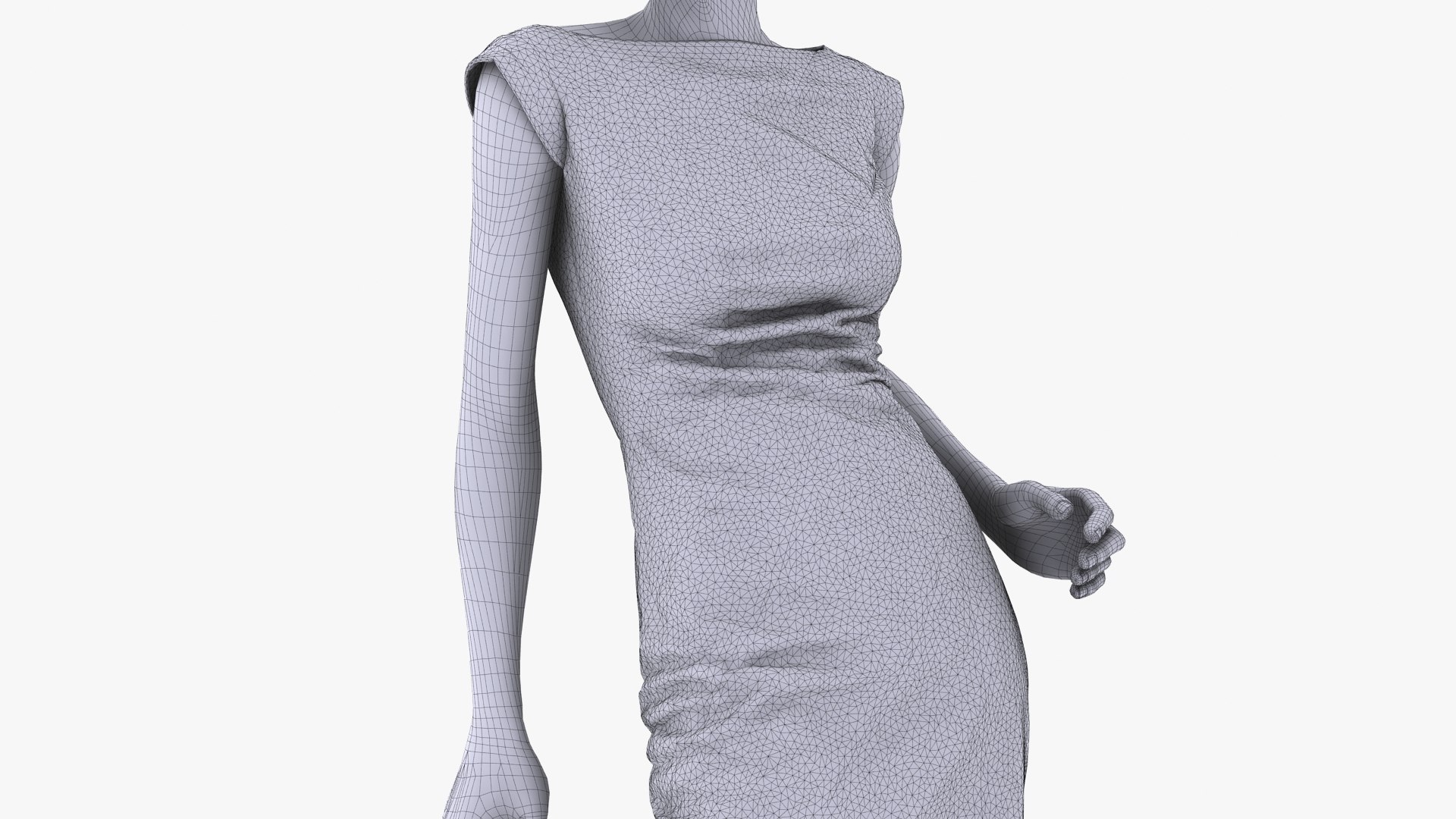 3D Sheath Dress With Relief Seams Model - TurboSquid 2147462