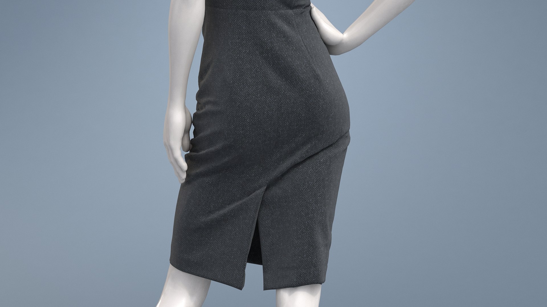 3D Sheath Dress With Relief Seams Model - TurboSquid 2147462