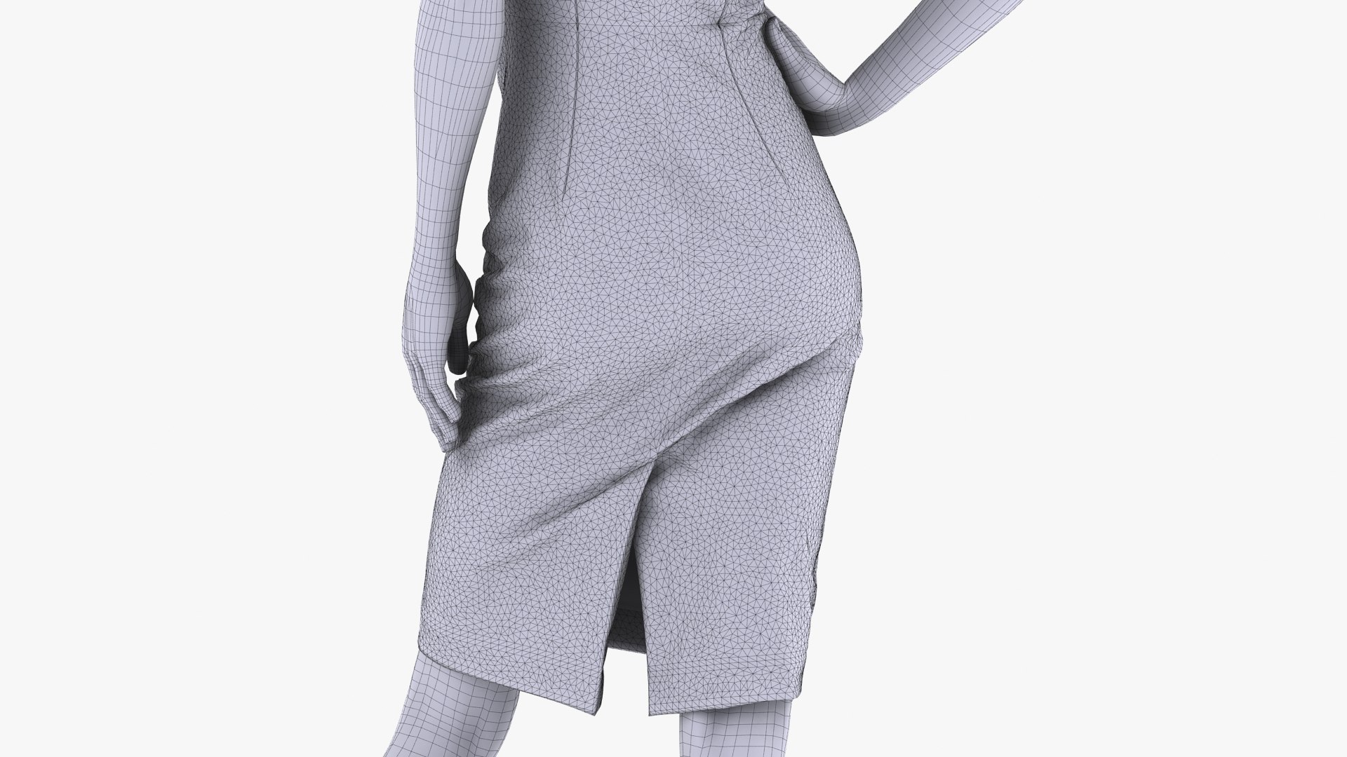 3D Sheath Dress With Relief Seams Model - TurboSquid 2147462