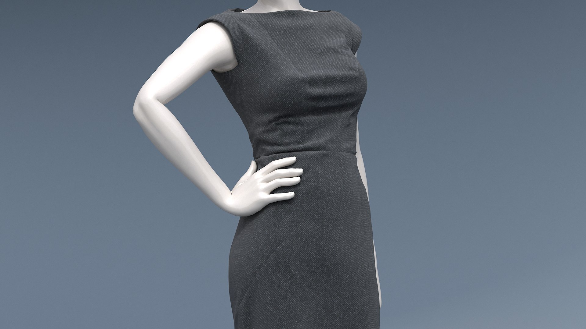 3D Sheath Dress With Relief Seams Model - TurboSquid 2147462