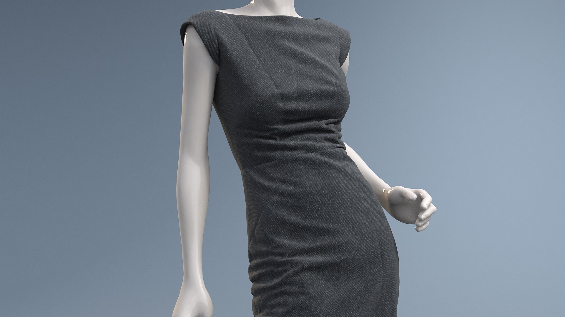 3D Sheath Dress With Relief Seams Model - TurboSquid 2147462