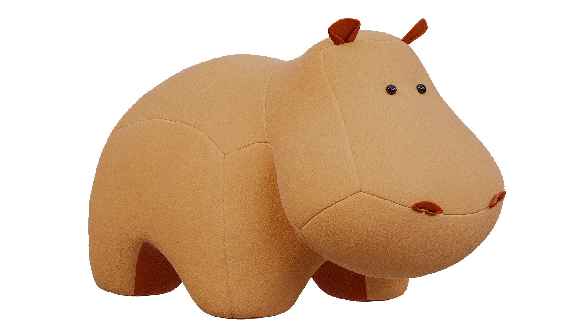 Toy Hippopotamus Made Of Felt 3D Model - TurboSquid 2332574