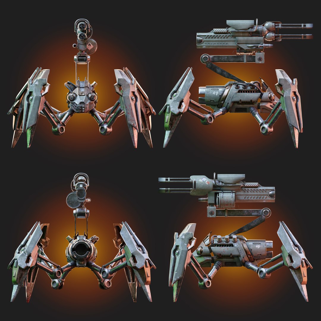 Military Bot 3D Model - TurboSquid 2114372