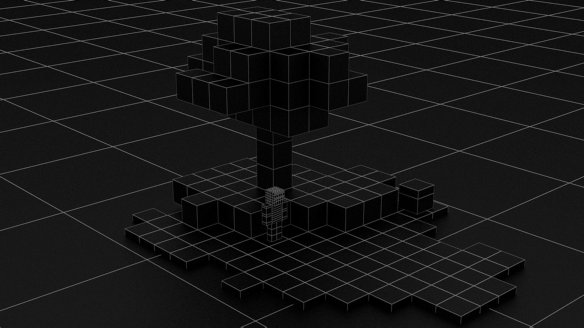 minecraft scene tree 3d model