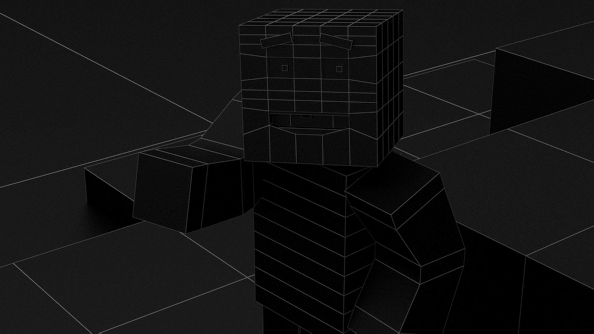 minecraft scene tree 3d model