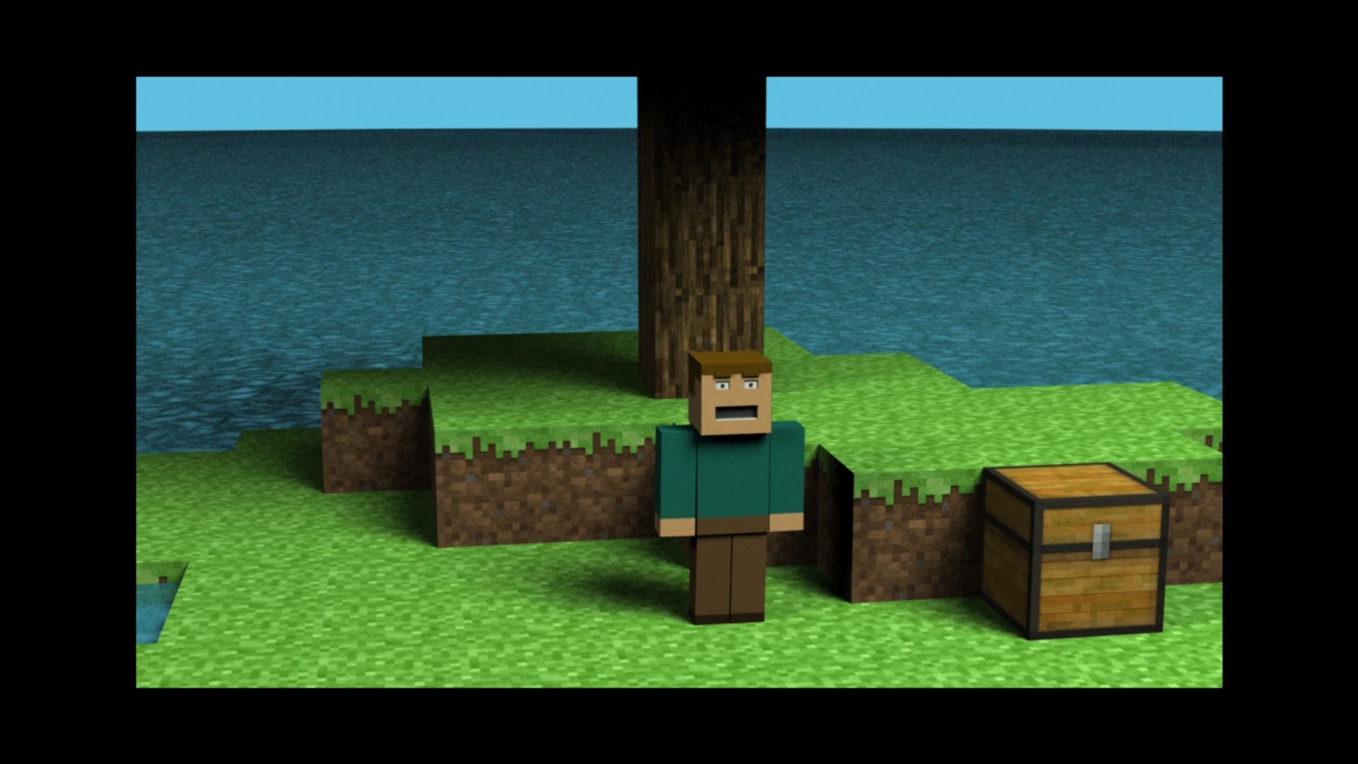 minecraft scene tree 3d model