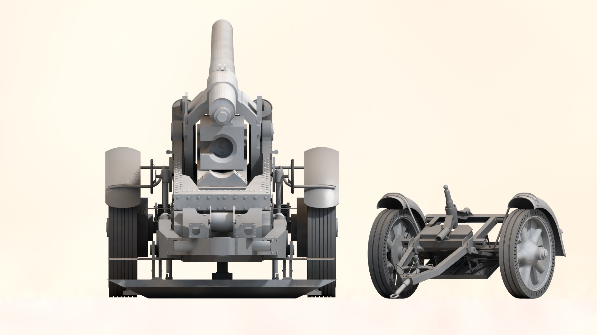 21 Cm Morser 18 3D Model - TurboSquid 2335778