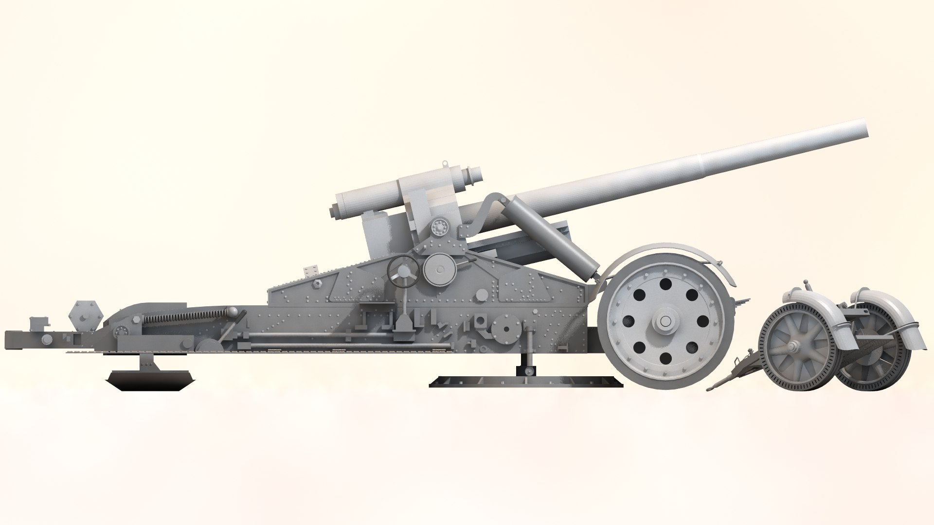 21 Cm Morser 18 3D Model - TurboSquid 2335778