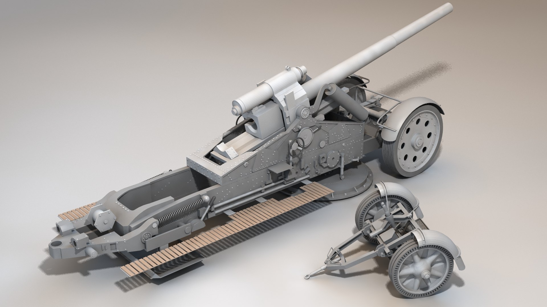 21 Cm Morser 18 3D Model - TurboSquid 2335778