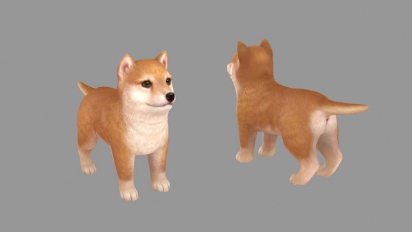 3D Cartoon pet puppy - Corgi - baby dog - TurboSquid 1721775
