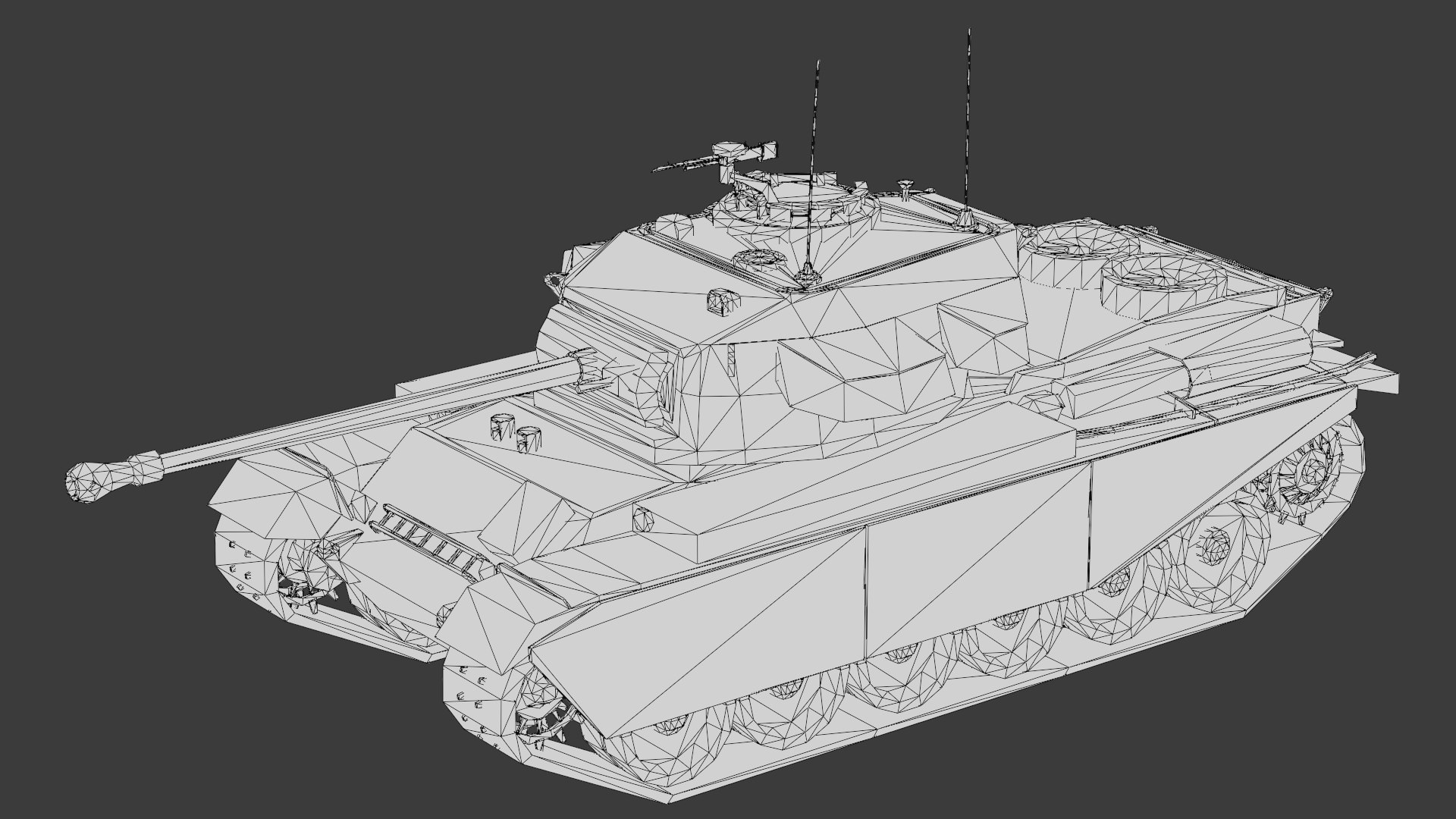 Free Centurion Tank Mk5 - British Cold War MBT 3D Model Free Low-poly ...
