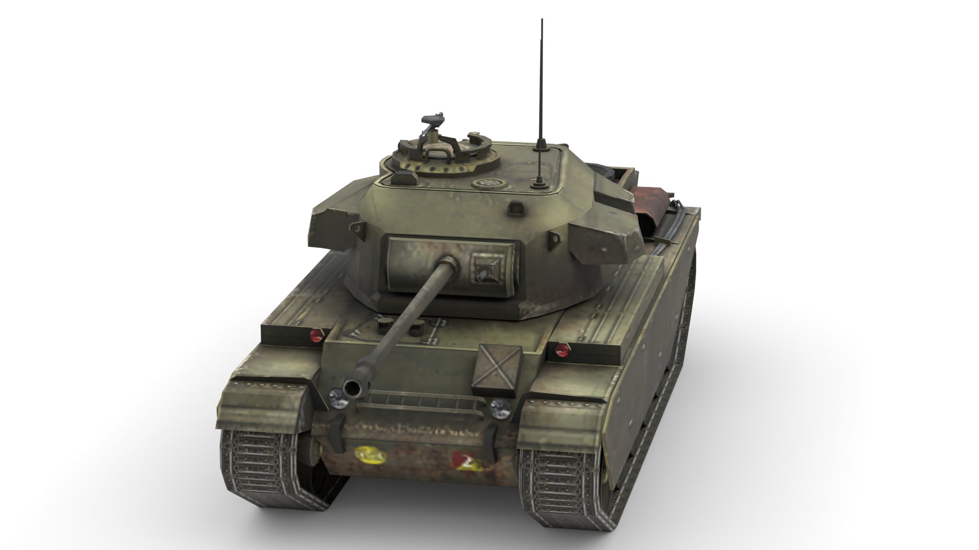 Free Centurion Tank Mk5 - British Cold War MBT 3D Model Free Low-poly ...