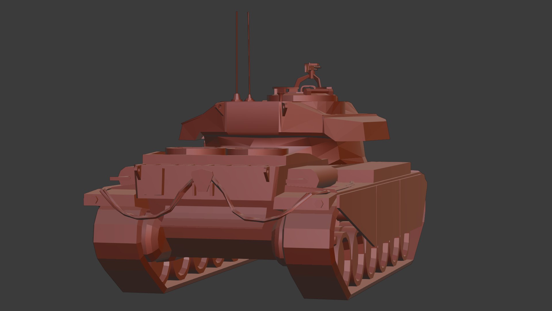 Free Centurion Tank Mk5 - British Cold War MBT 3D Model Free Low-poly ...