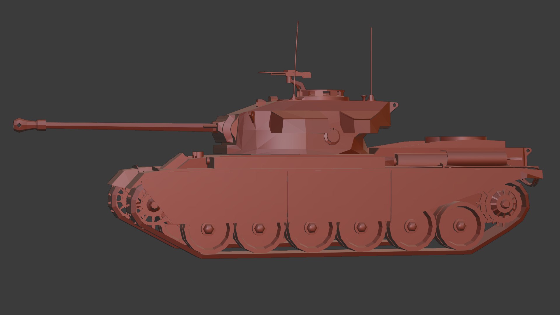 Free Centurion Tank Mk5 - British Cold War MBT 3D Model Free Low-poly ...