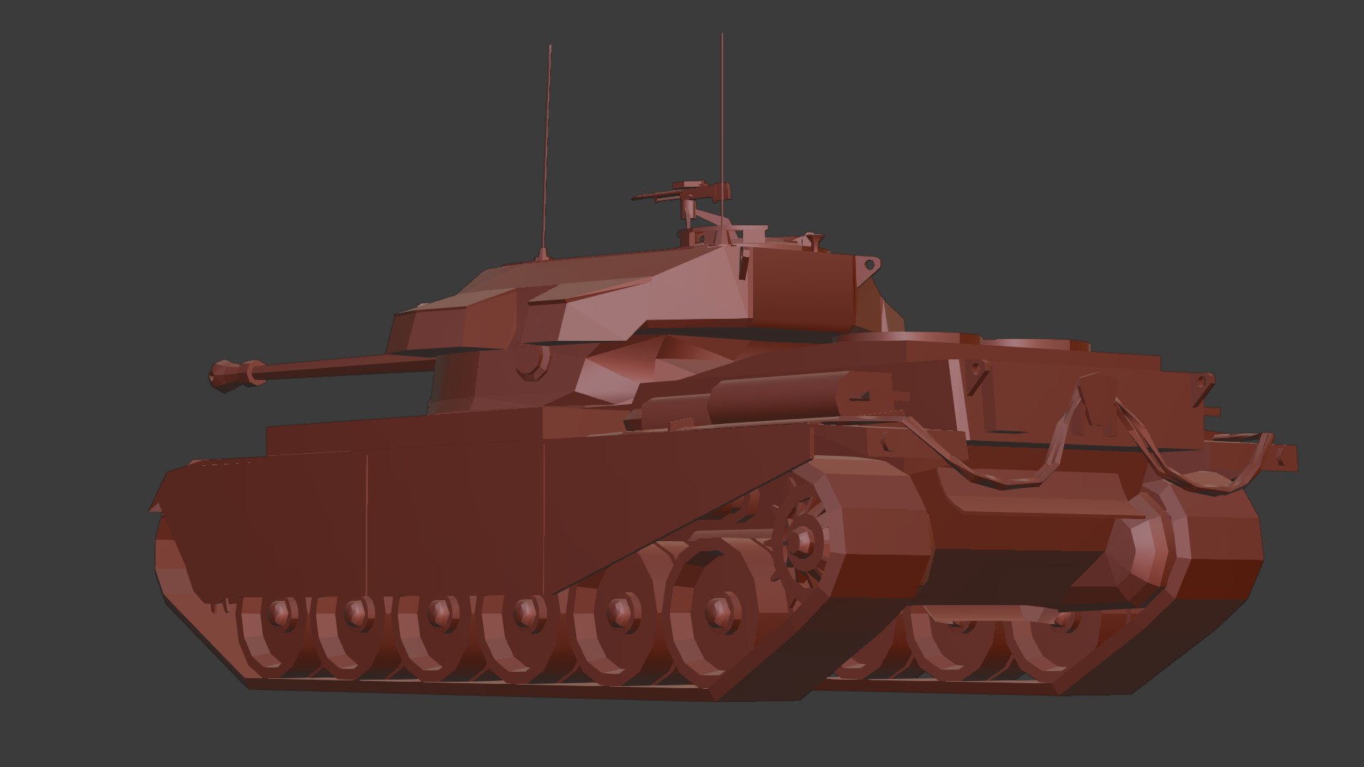 Free Centurion Tank Mk5 - British Cold War MBT 3D Model Free Low-poly ...