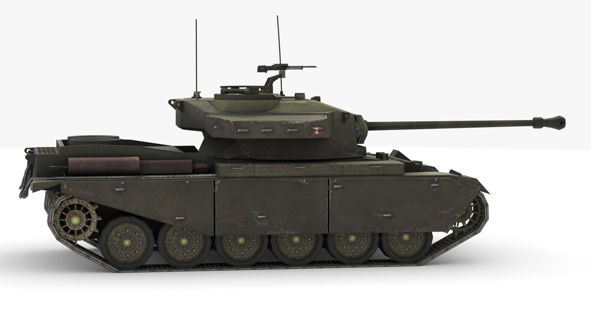 Free Centurion Tank Mk5 - British Cold War MBT 3D Model Free Low-poly ...