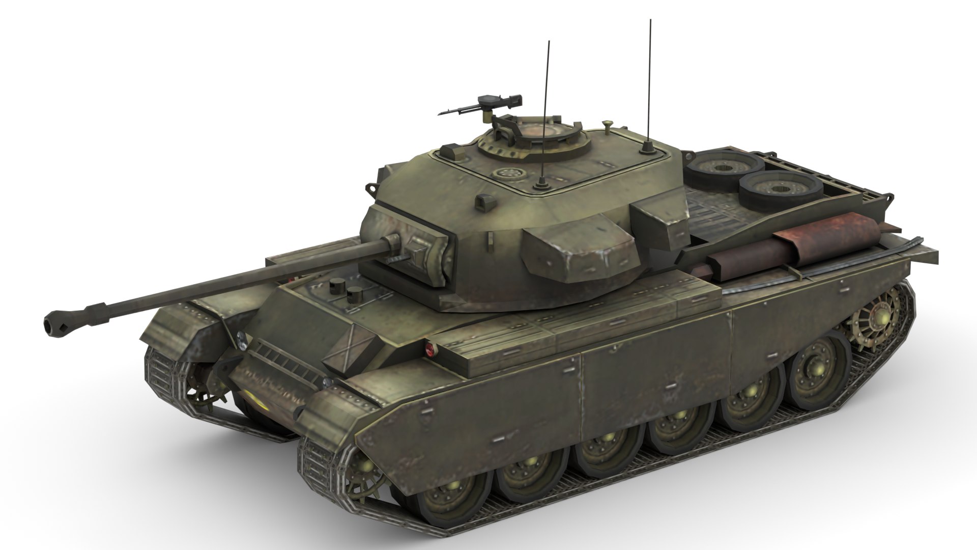 Free Centurion Tank Mk5 - British Cold War MBT 3D Model Free Low-poly ...