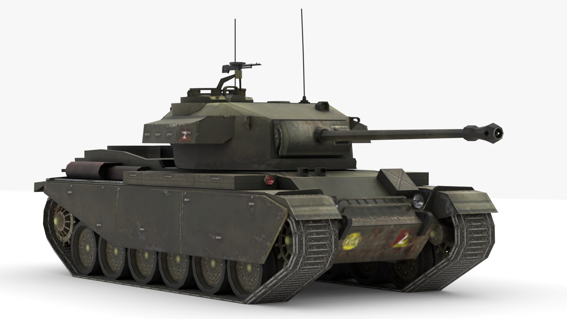 Free Centurion Tank Mk5 - British Cold War MBT 3D Model Free Low-poly ...