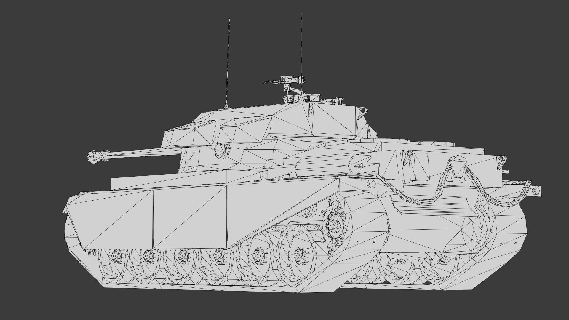 Free Centurion Tank Mk5 - British Cold War MBT 3D Model Free Low-poly ...