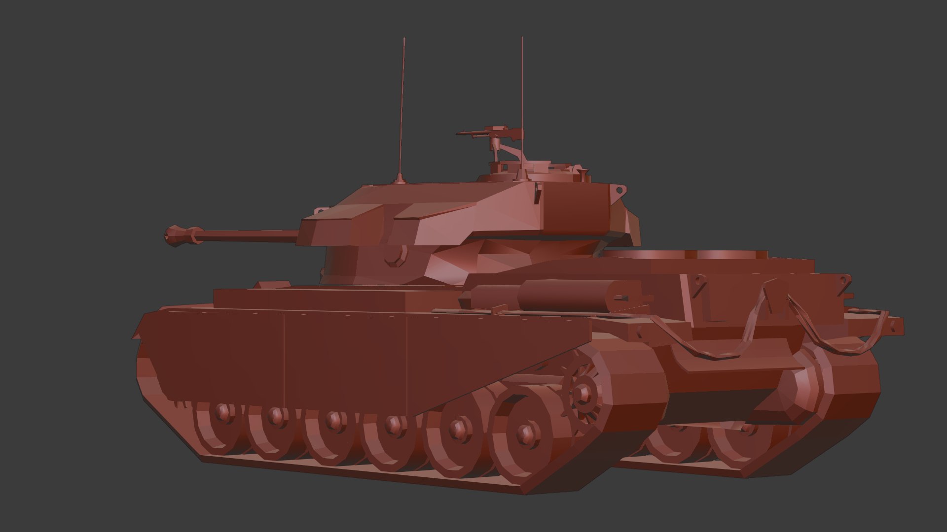 Free Centurion Tank Mk5 - British Cold War MBT 3D Model Free Low-poly ...
