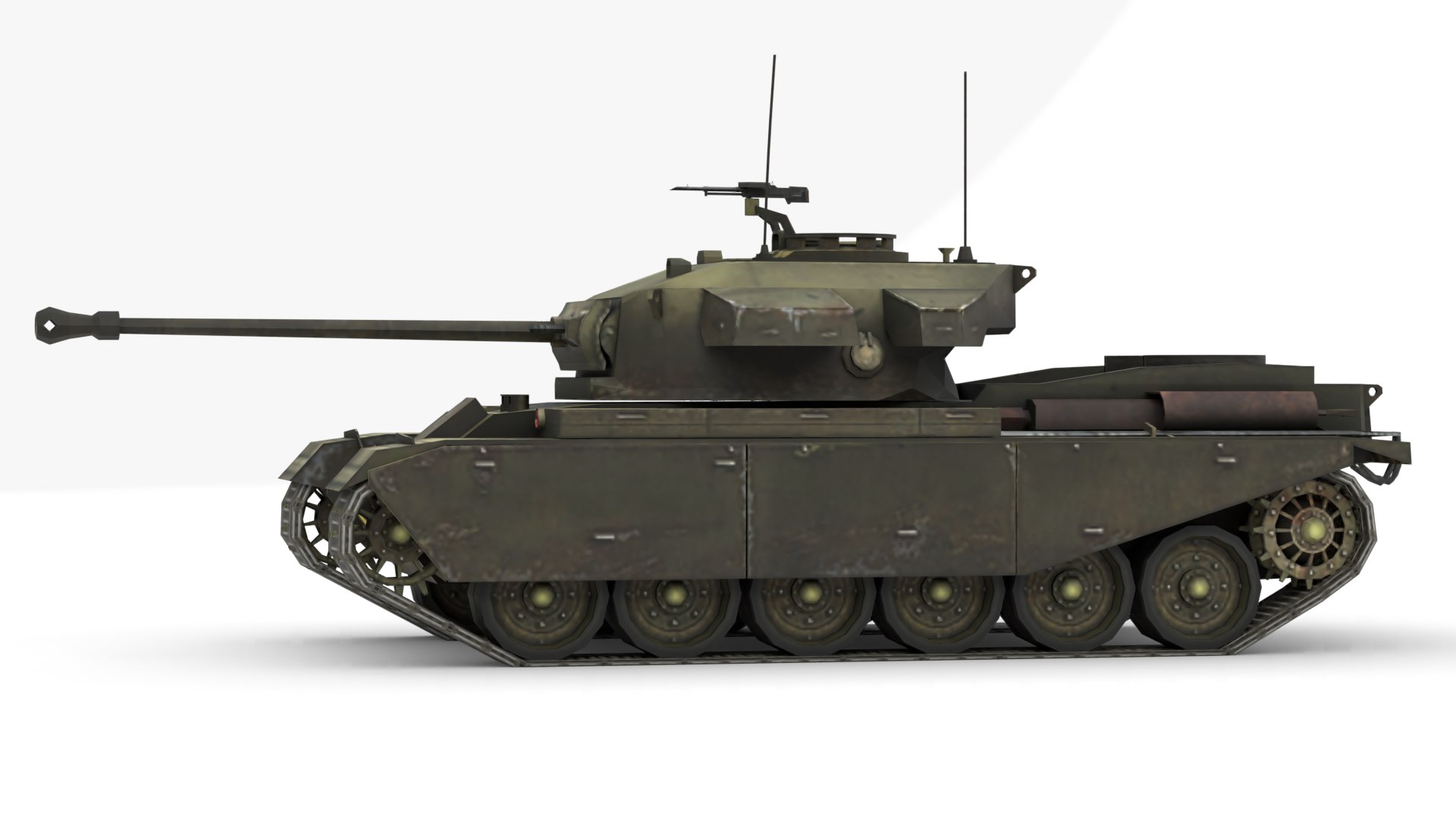 Free Centurion Tank Mk5 - British Cold War MBT 3D Model Free Low-poly ...