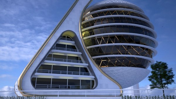 3D Curve Tower - TurboSquid 1804033