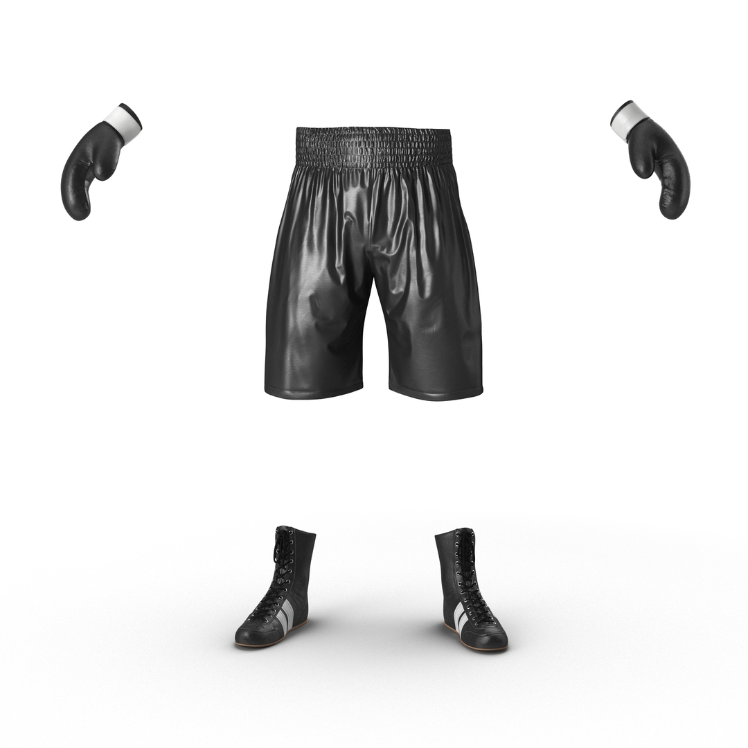 3d model boxing gear black 2