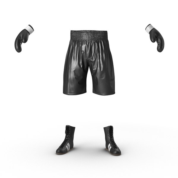3d model boxing gear black 2
