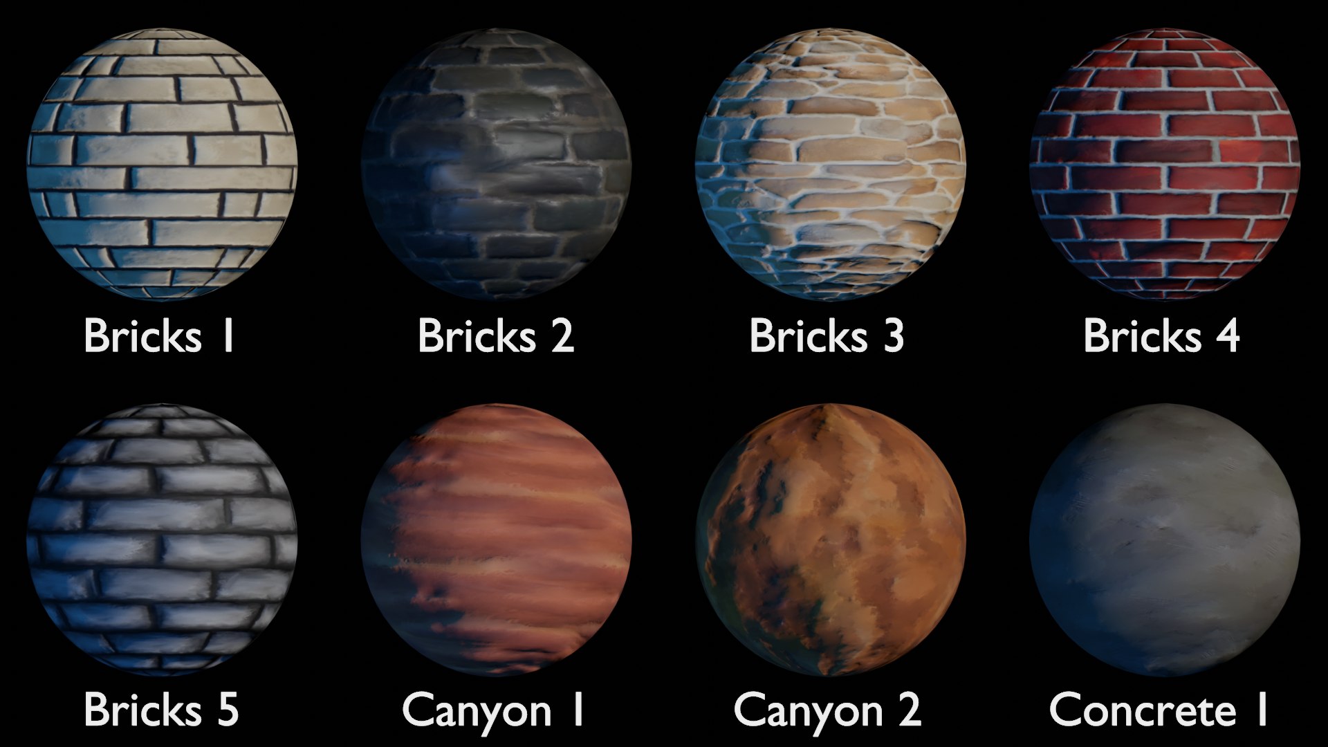 3D 64 Hand Painted Tileable Materials Model - TurboSquid 1989751