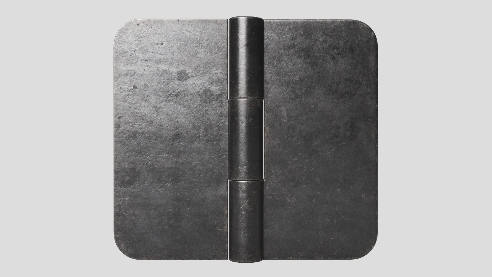 Black Steel Plain Hinge Model - TurboSquid 2147314