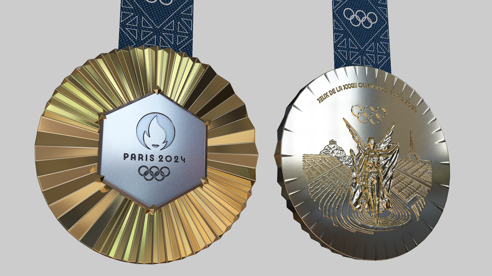 3D Paris 2024 Olympics Gold Medal - TurboSquid 2244745