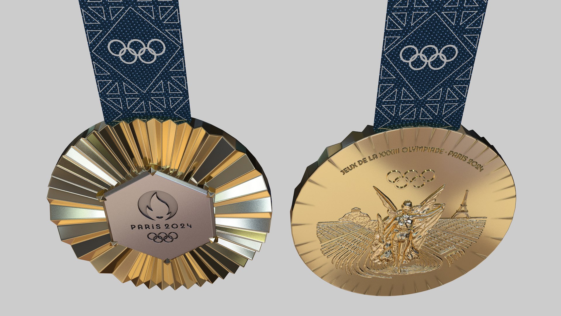 3D Paris 2024 Olympics Gold Medal - TurboSquid 2244745