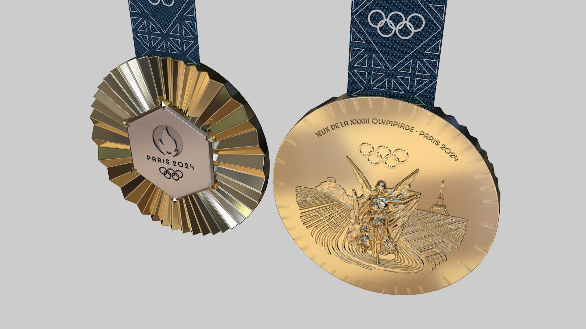 3D Paris 2024 Olympic Gold Medal - TurboSquid 2244745