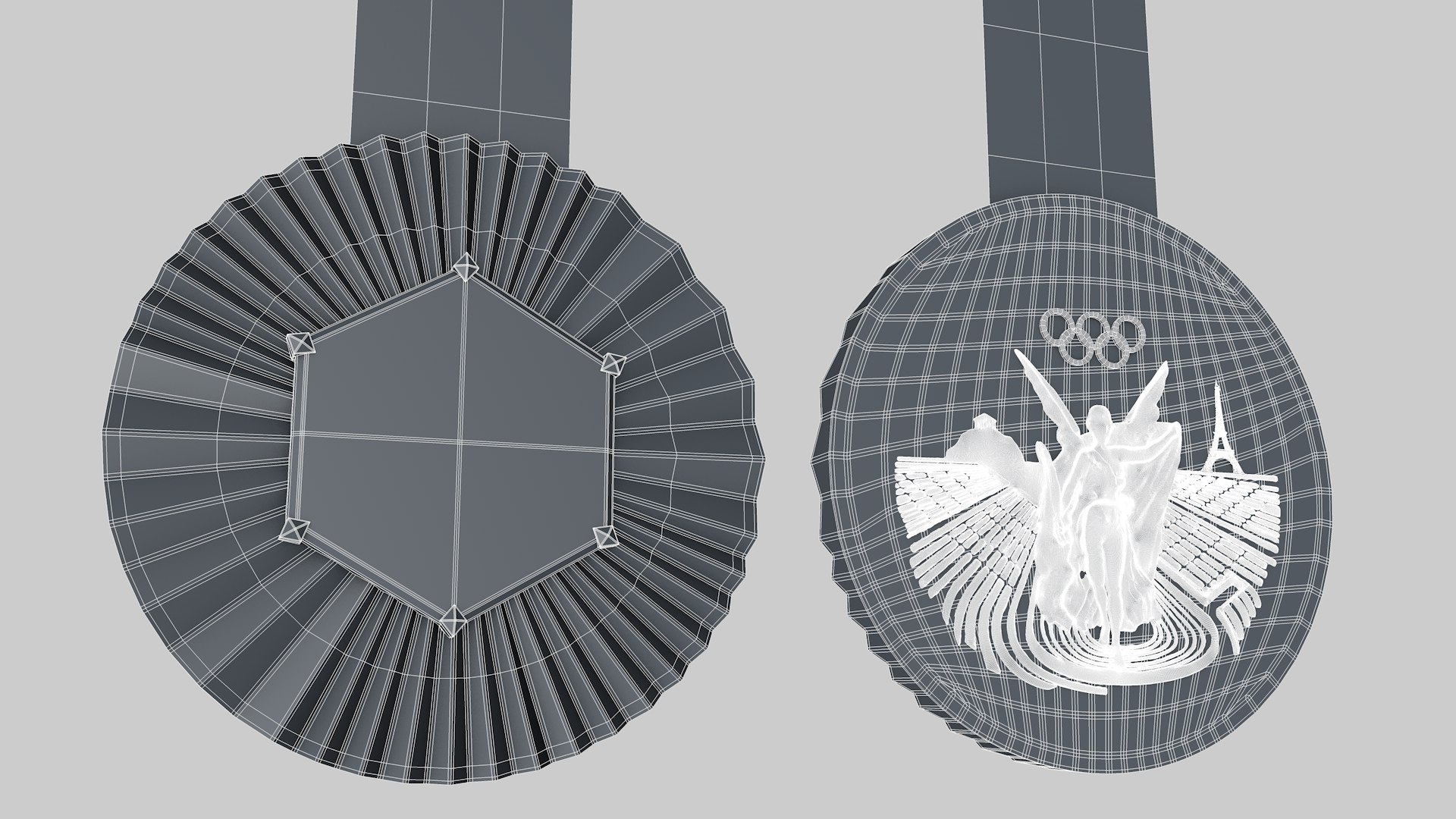3D Paris 2024 Olympics Gold Medal - TurboSquid 2244745