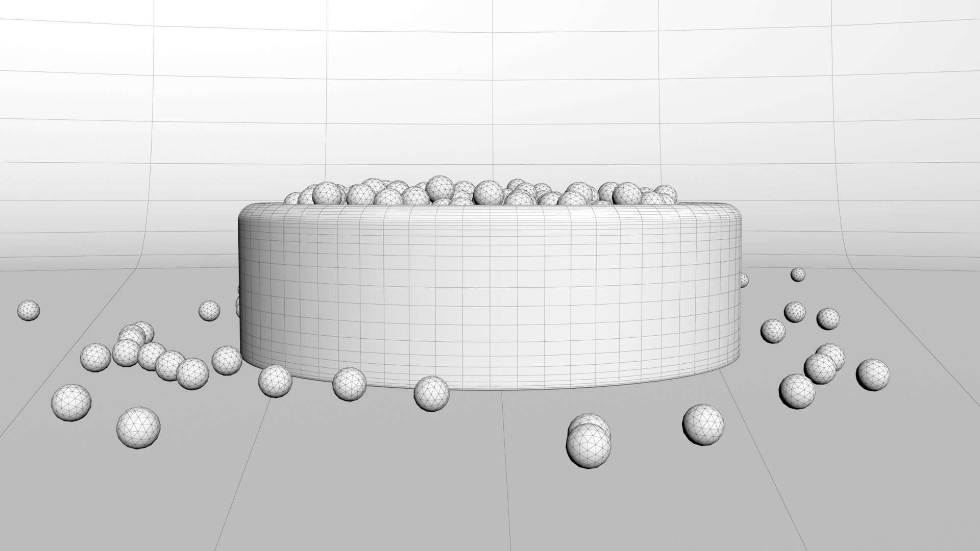 3D model balls falling pool - TurboSquid 1492511