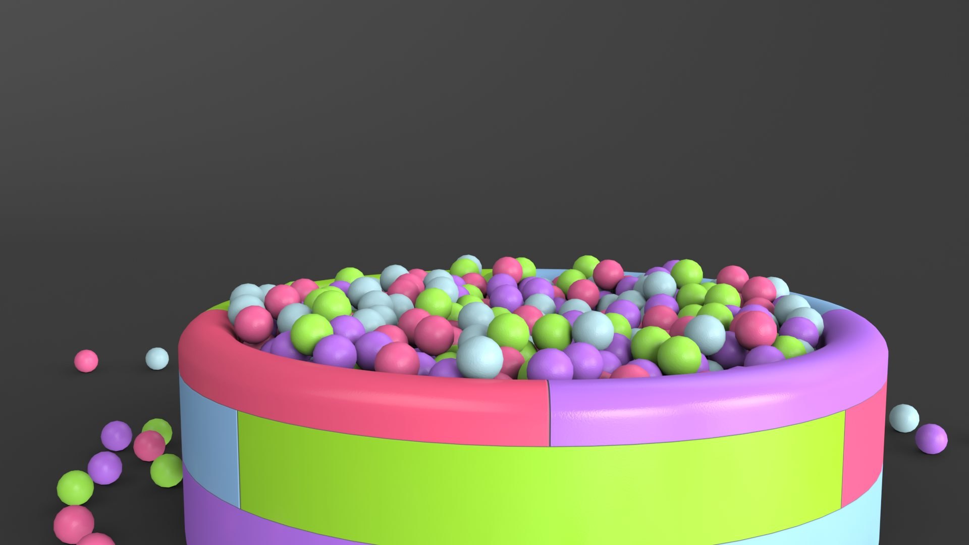 3D model balls falling pool - TurboSquid 1492511